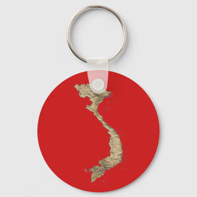Vietnam Map Keychain | Zazzle