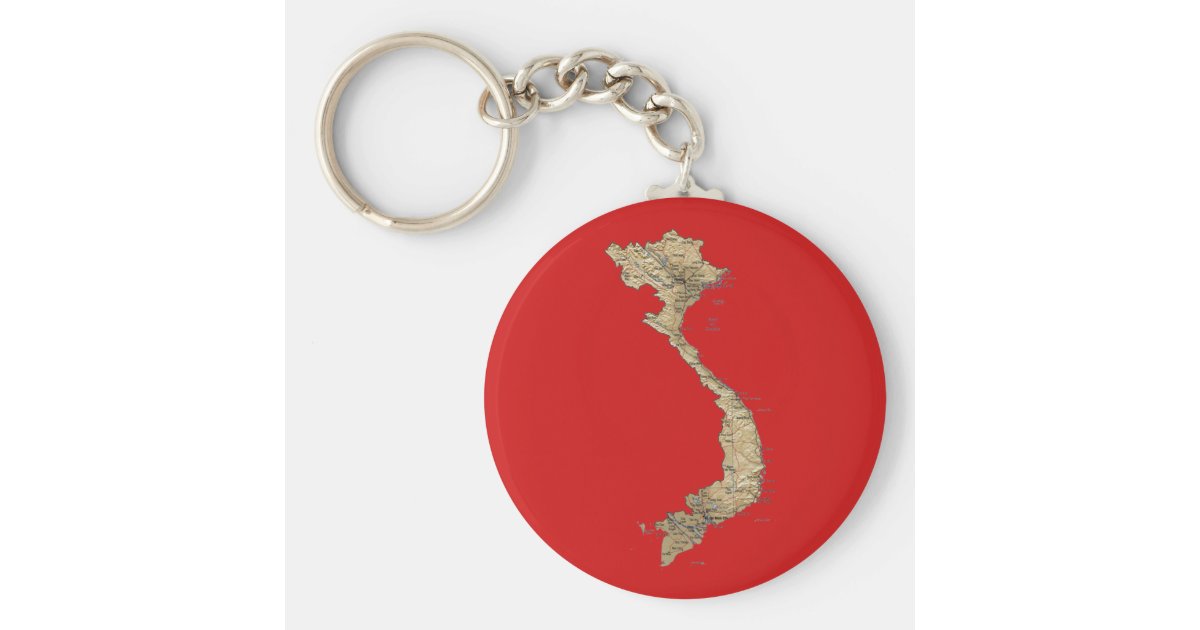 Vietnam Map Keychain | Zazzle.com