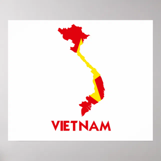 VIETNAM MAP POSTER | Zazzle