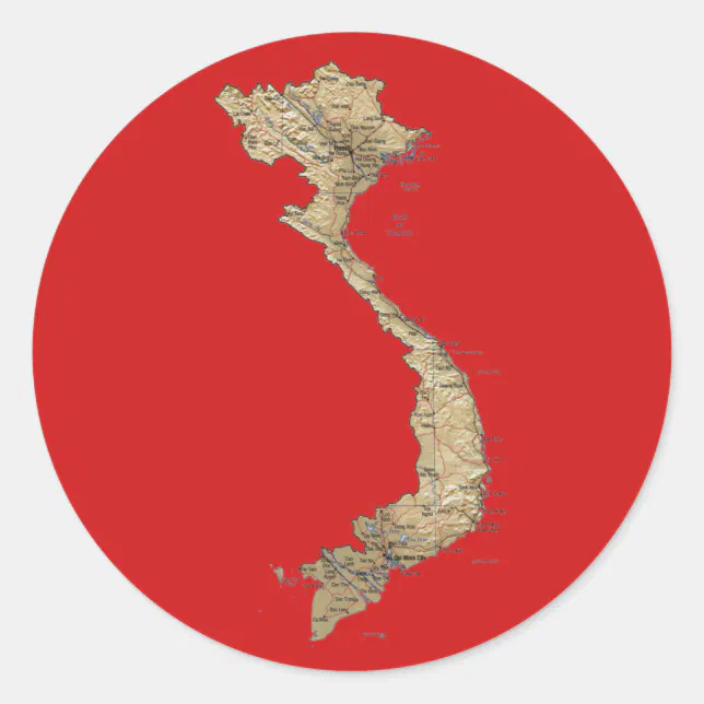 Vietnam Map Sticker | Zazzle