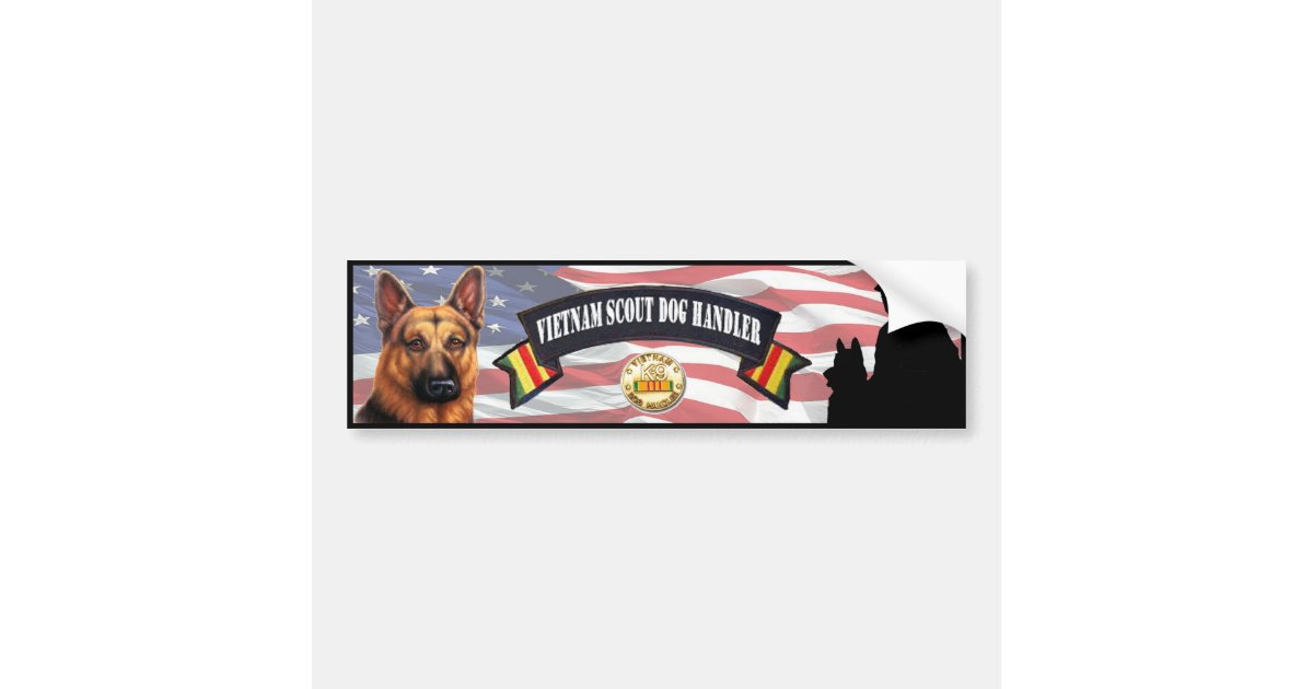 Vietnam Scout Dog Handler Bumper Sticker | Zazzle