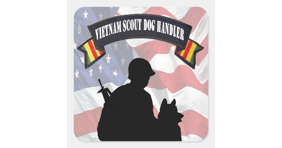 Vietnam Scout Dog Handler Stickers | Zazzle