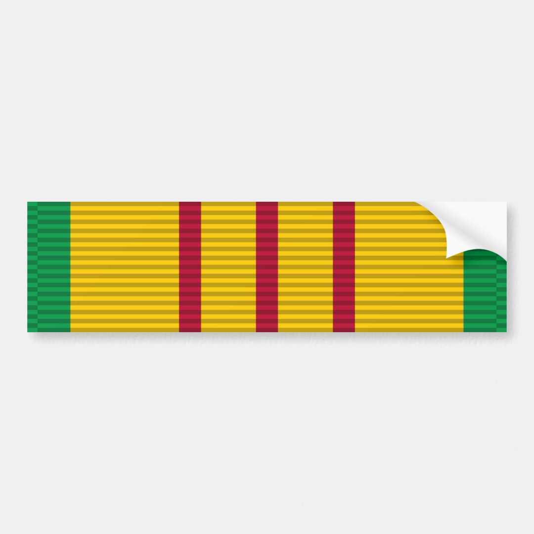 Vietnam Service Medal ribbon Bumper Sticker | Zazzle