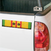 Vietnam Service Ribbon - 2 Campaign Stars Bumper Sticker | Zazzle
