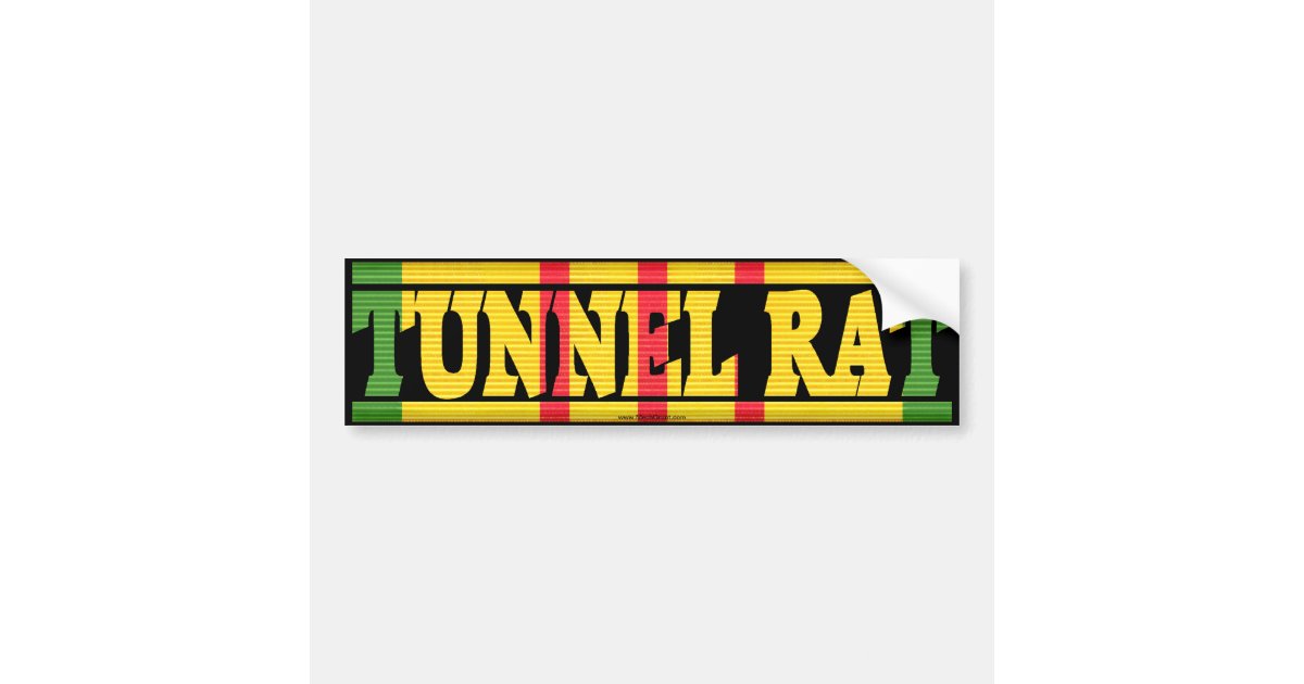 Vietnam Service Ribbon Tunnel Rat Bumper Sticker | Zazzle