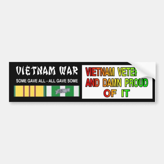 vietnam veteran bumper sticker | Zazzle.com