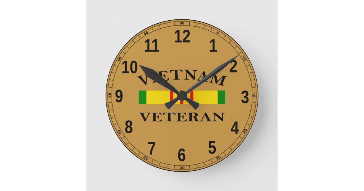 Vietnam Veteran Clock | Zazzle