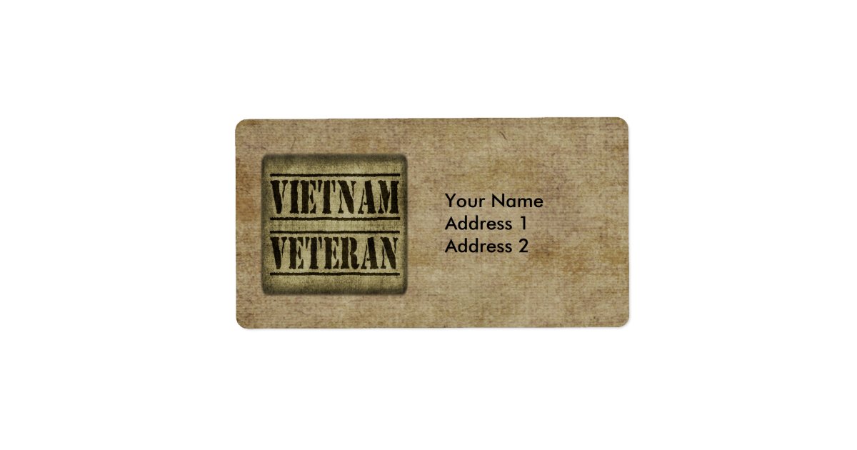 Vietnam Veteran Military Label | Zazzle