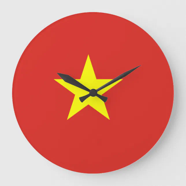 Vietnam (Vietnamese) Flag Large Clock | Zazzle