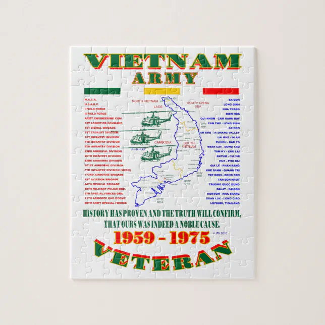 VIETNAM WAR. AMERICAN ARMY VETERAN JIGSAW PUZZLE | Zazzle