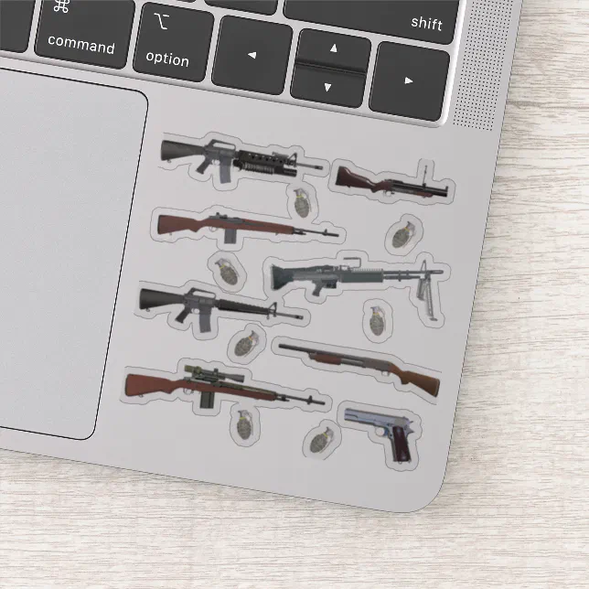 Vietnam War American Weapons Sticker | Zazzle