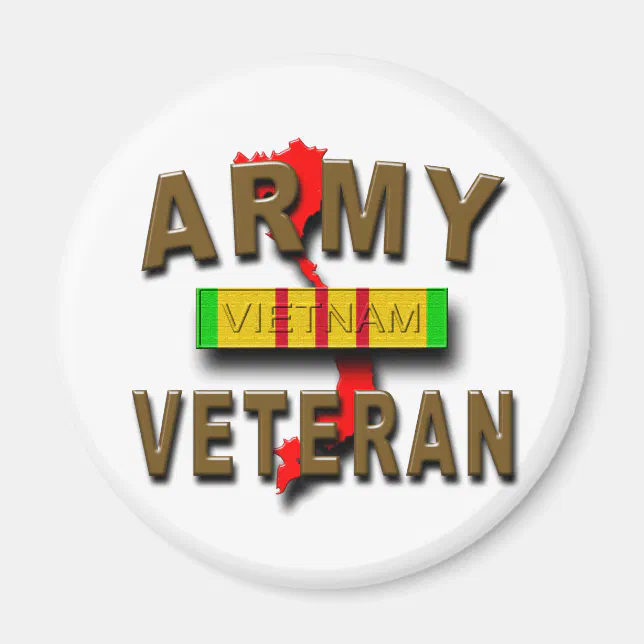 Vietnam War Veteran Service Ribbon, ARMY Magnet | Zazzle