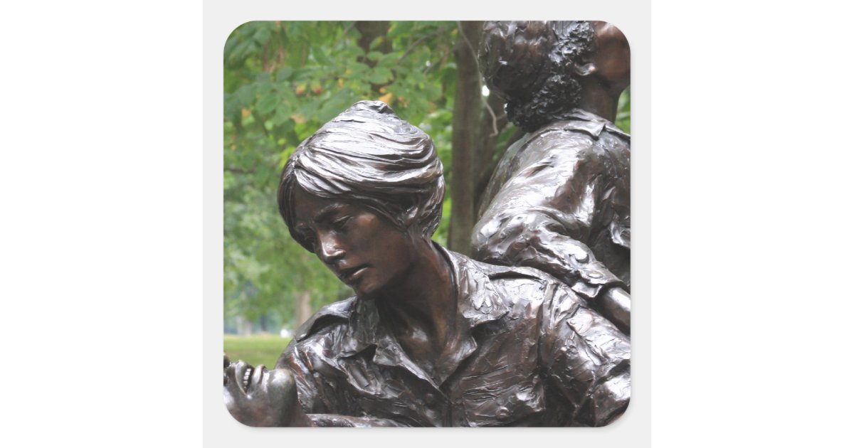 Vietnam Womens Memorial Square Sticker | Zazzle