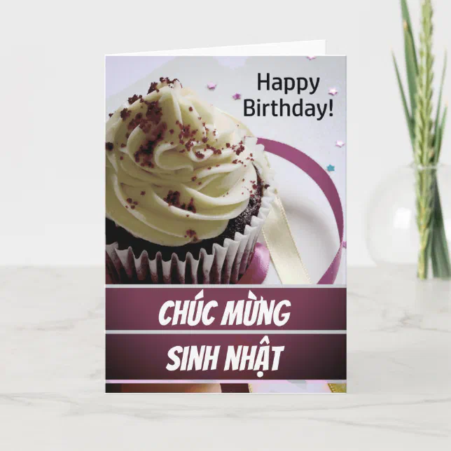 Vietnamese Chúc mừng sinh nhật Vietnam Birthday Card | Zazzle