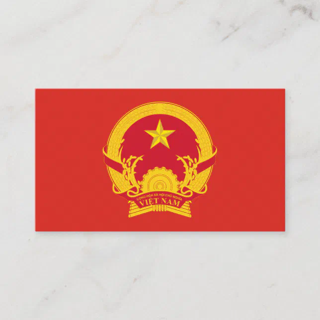 Vietnamese Emblem, Flag of Vietnam Business Card | Zazzle