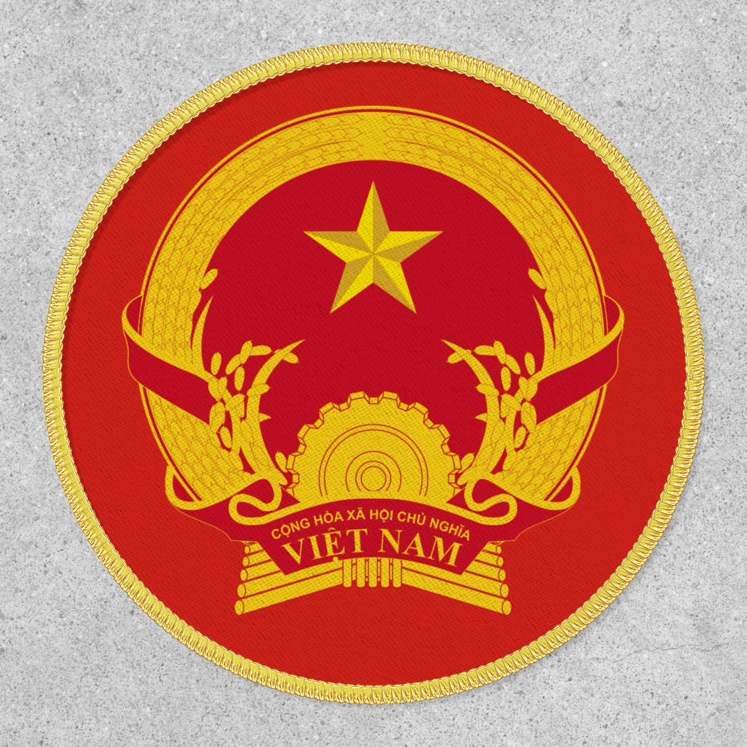 Vietnamese Emblem, Flag of Vietnam Patch | Zazzle