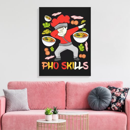 Vietnamese Pho Chef Noodle Pho Soup Gift Pho Canvas Print | Zazzle