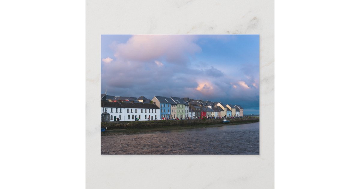 View from Claddagh of The Long Walk and Old Quays Postcard | Zazzle