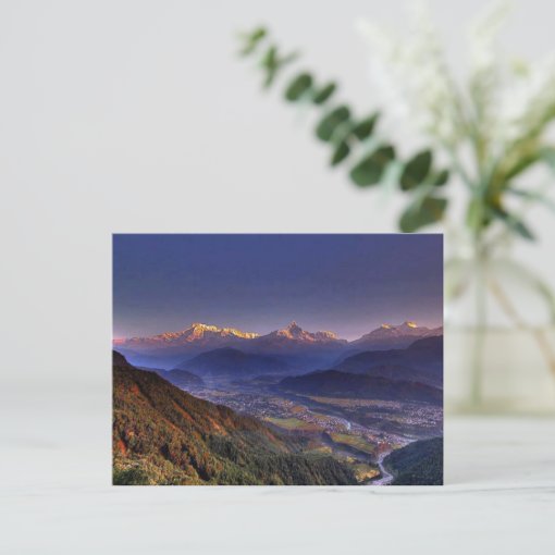 View Landscape : HIMALAYA POKHARA NEPAL Postcard | Zazzle
