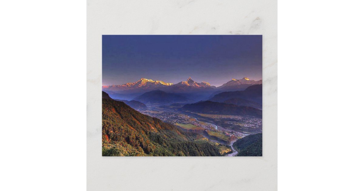 View Landscape : HIMALAYA POKHARA NEPAL Postcard | Zazzle