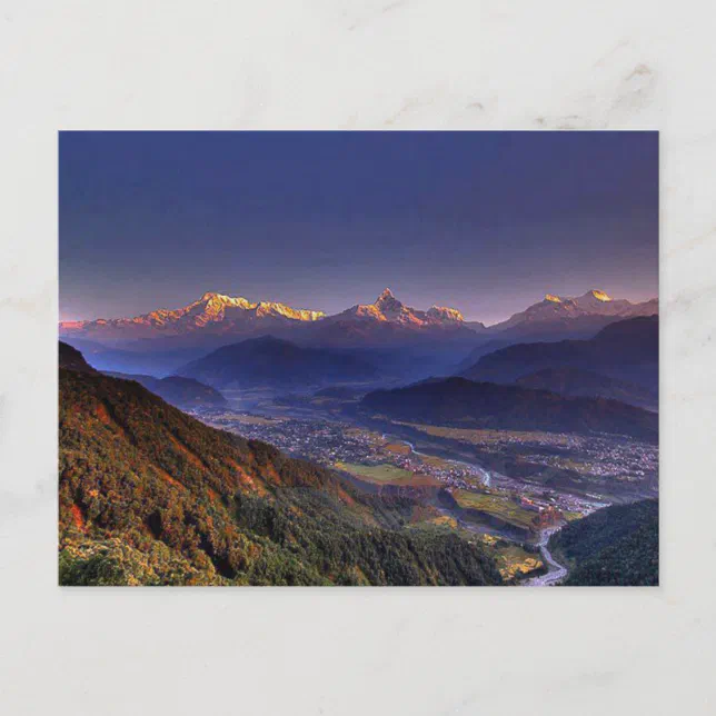 View Landscape : HIMALAYA POKHARA NEPAL Postcard | Zazzle