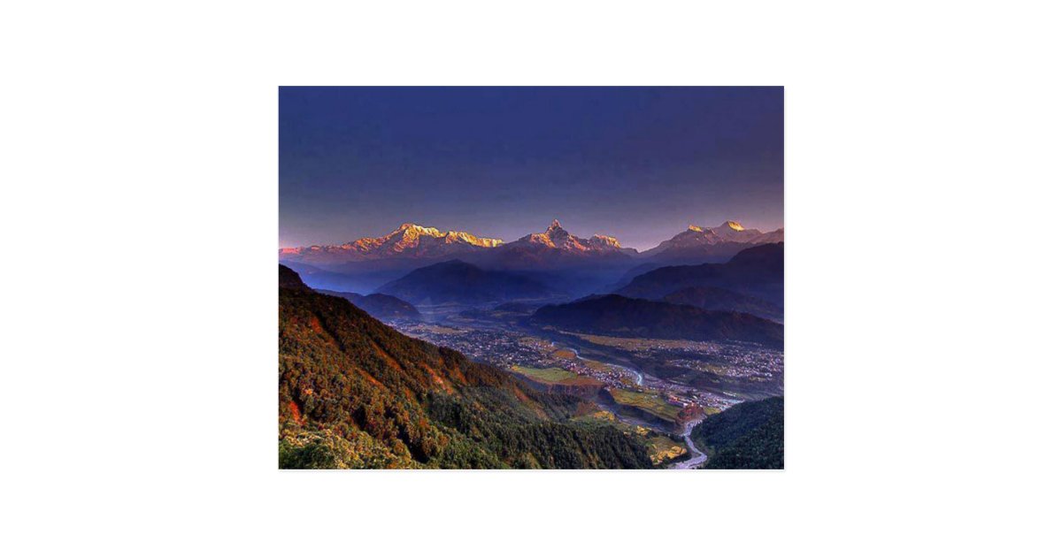 View Landscape : HIMALAYA POKHARA NEPAL Postcard | Zazzle.com