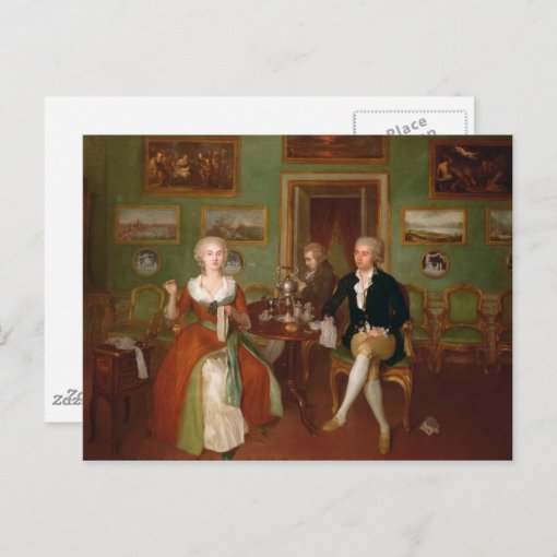 View of a drawing room, 1780 postcard | Zazzle