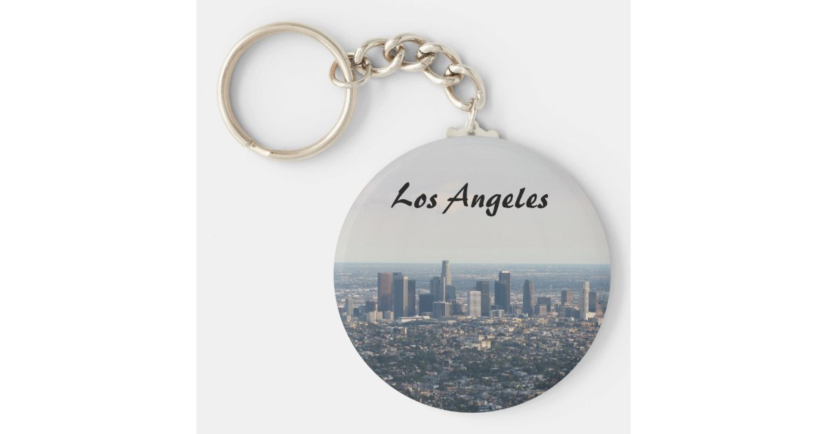 View of Downtown, Los Angeles Keychain | Zazzle.com