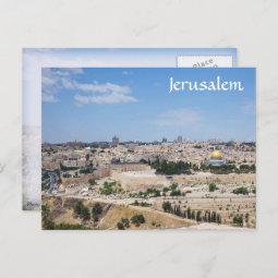 View of Jerusalem Old City, Israel Postcard | Zazzle