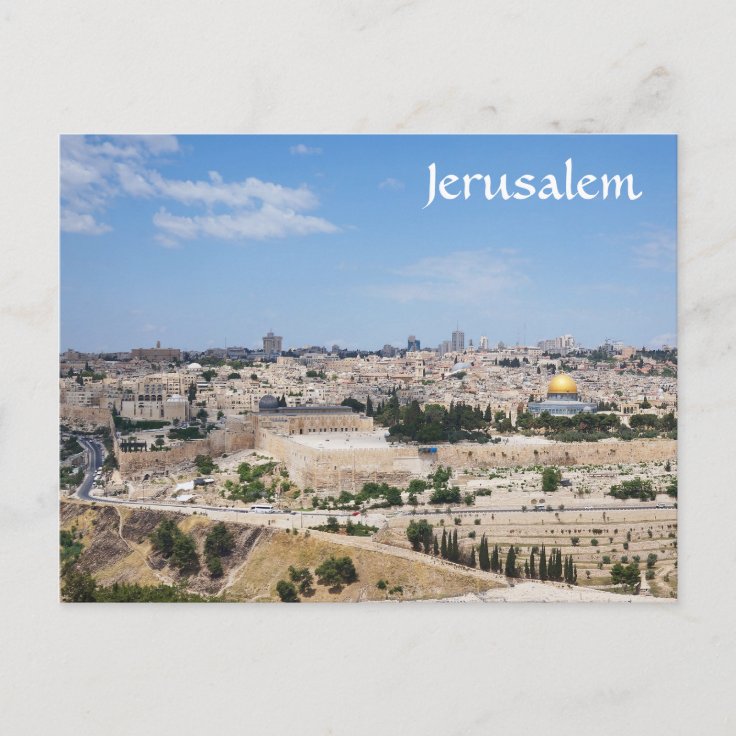 View of Jerusalem Old City, Israel Postcard | Zazzle