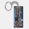 View of New York's Brooklyn bridge reflection Keychain | Zazzle