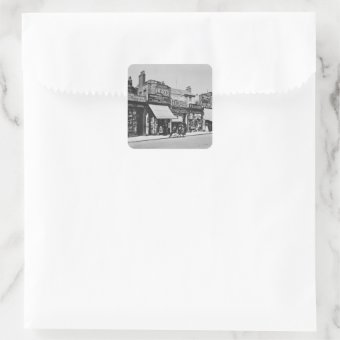 View of Notting Hill Gate, c.1913 Square Sticker | Zazzle