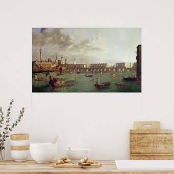 View of Old London Bridge Poster | Zazzle