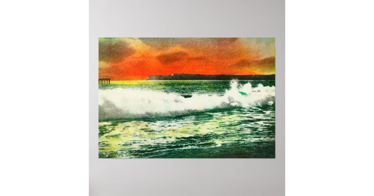 View of Point Loma at SunsetCoronado, CA Poster | Zazzle
