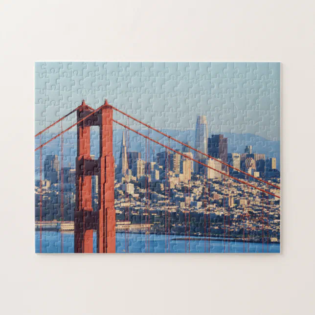 View of San Francisco Through Golden Gate Bridge Jigsaw Puzzle | Zazzle