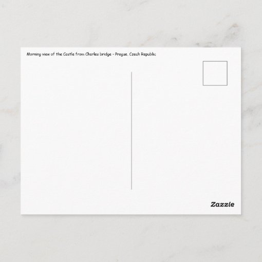 View of the Castle from Charles bridge in Prague Postcard | Zazzle