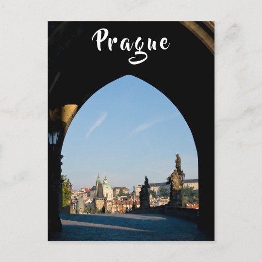 View of the Charles bridge in Prague Postcard | Zazzle.com