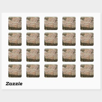 View of the city of Damascus Square Sticker | Zazzle
