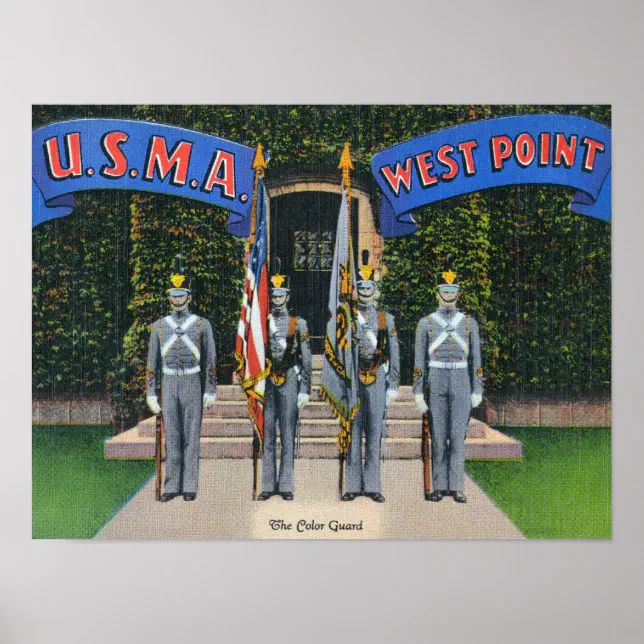 View of the Color Guard Standing Alert Poster | Zazzle