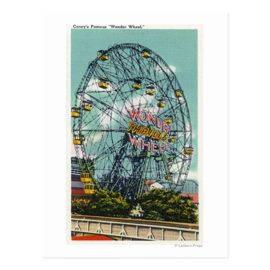View of the Famous Wonder Ferris Wheel Postcard | Zazzle.com