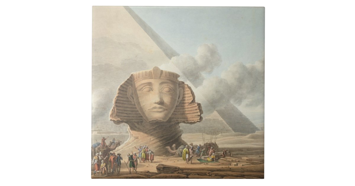 View of the Head of the Sphinx and the Pyramid of Tile | Zazzle