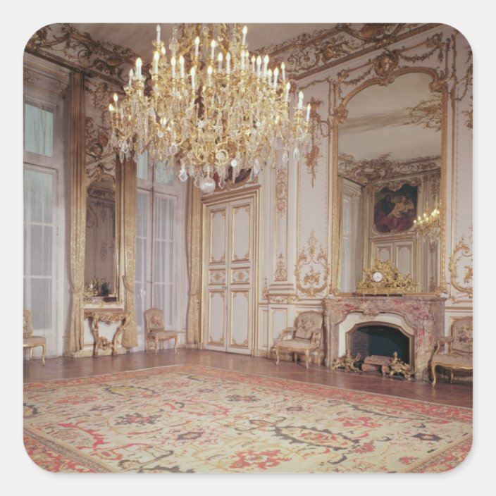 View of the interior of the Grand Salon Square Sticker | Zazzle.com