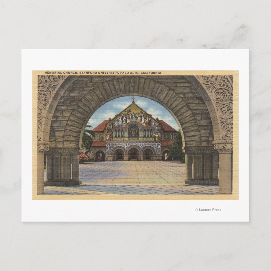 View of the Memorial Church, Stanford U. Postcard | Zazzle
