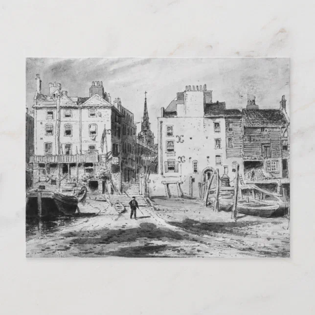 View of the Old Hungerford Stairs, c.1815 Postcard | Zazzle