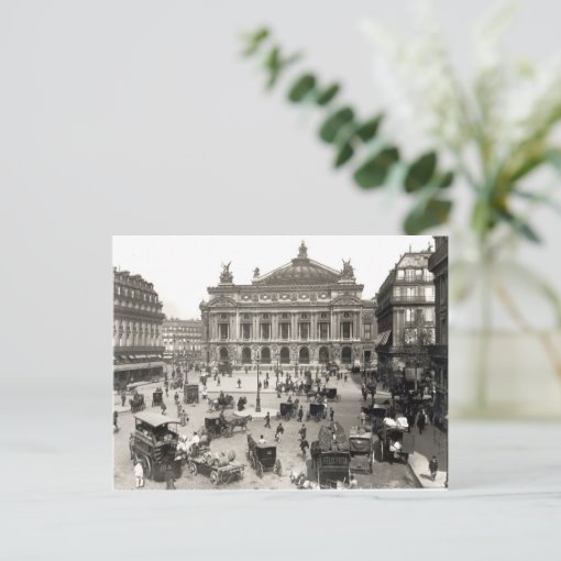 View of the Paris Opera House, 1890-99 Postcard | Zazzle