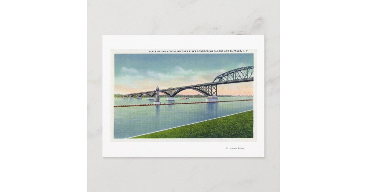 View of the Peace Bridge over Niagara River Postcard | Zazzle