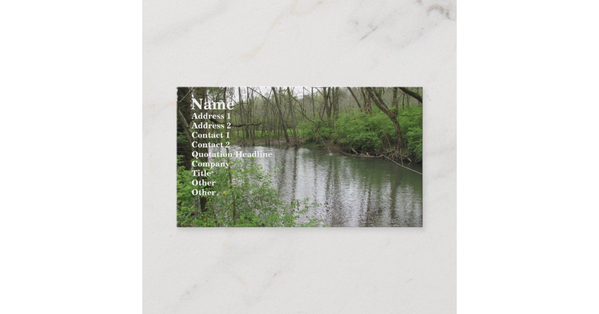 View of the River Business Card | Zazzle