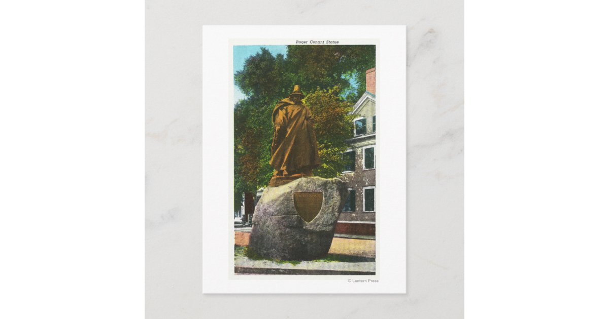 View of the Roger Conant Statue Postcard | Zazzle