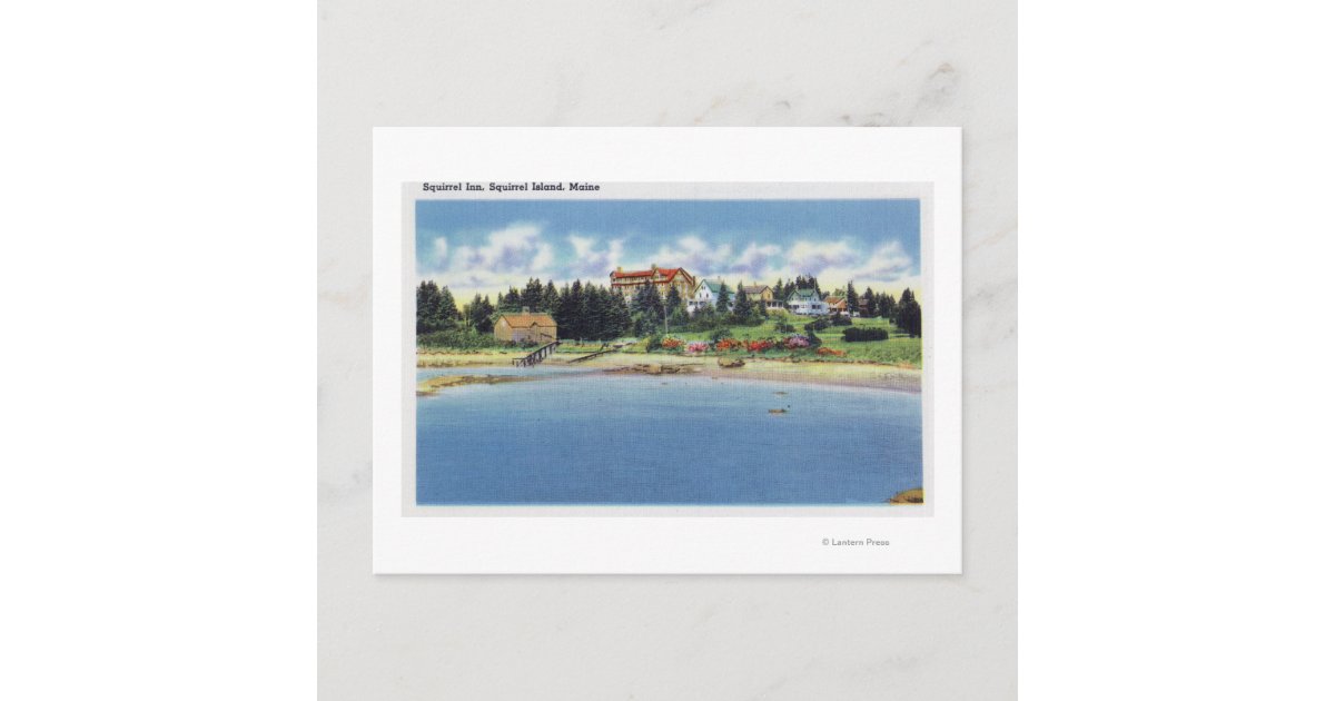 View of the Squirrel Inn on Squirrel Island Postcard | Zazzle