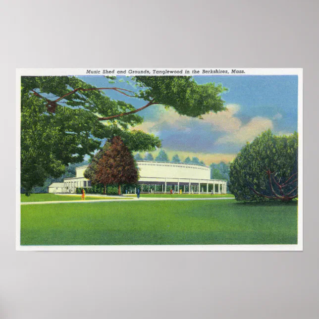 View of the Tanglewood Music Shed and Grounds Poster | Zazzle